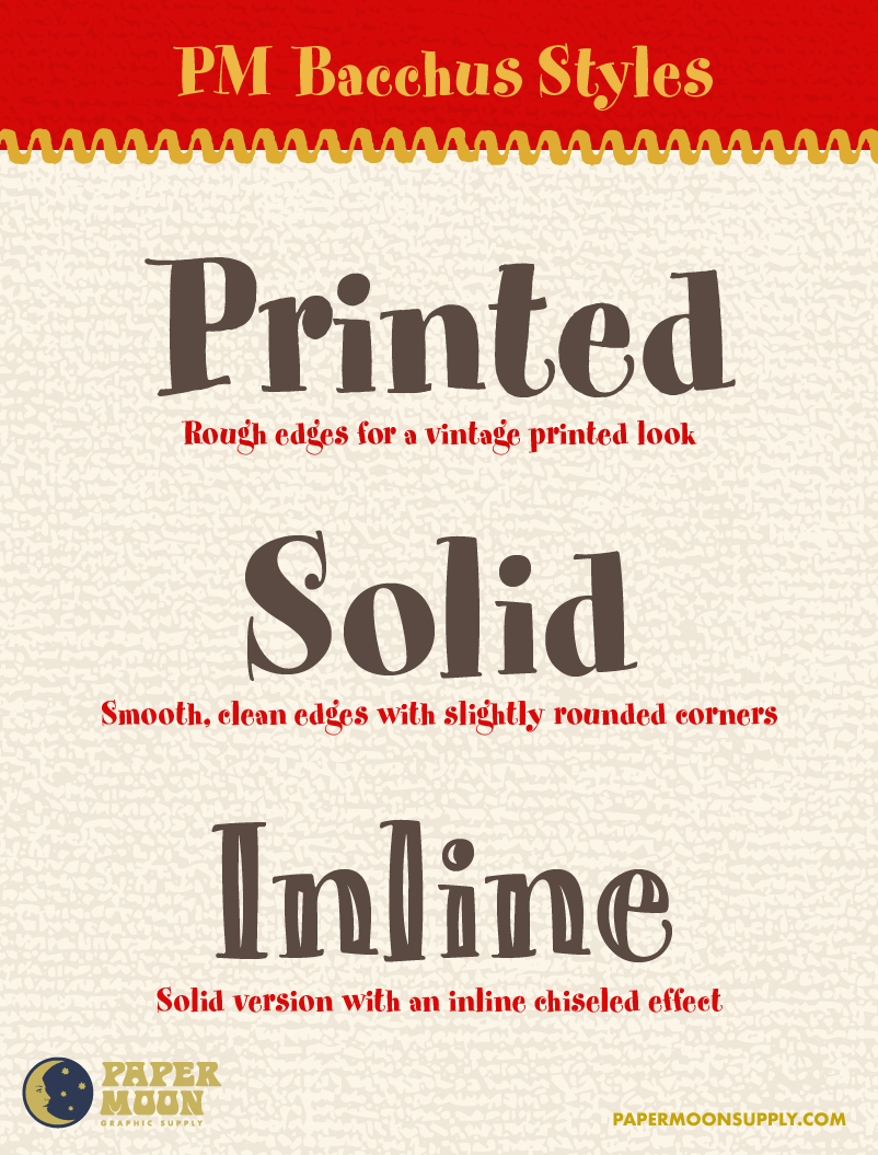 Bacchus Mid-Century Modern Serif Font – Paper Moon Supply