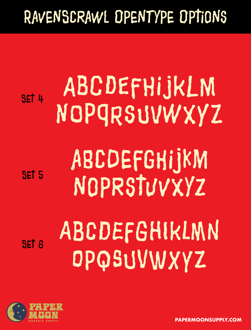 Ravenscrawl Hand-Written Font – Paper Moon Supply