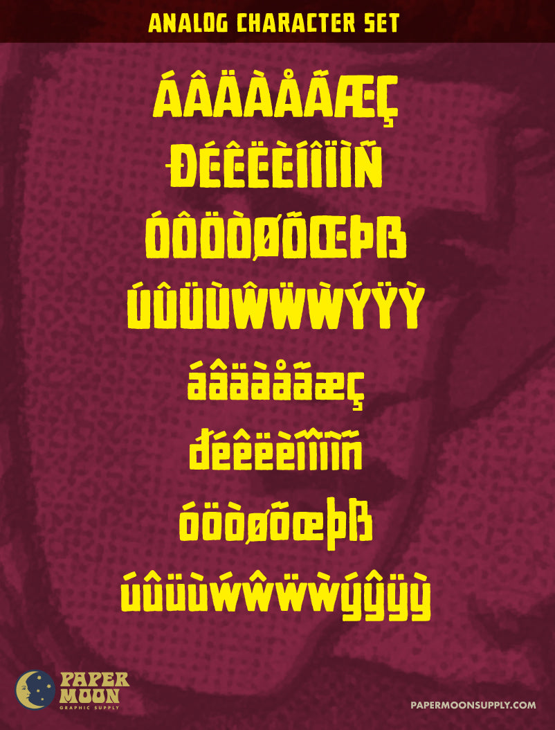 Analog Font – Paper Moon Supply