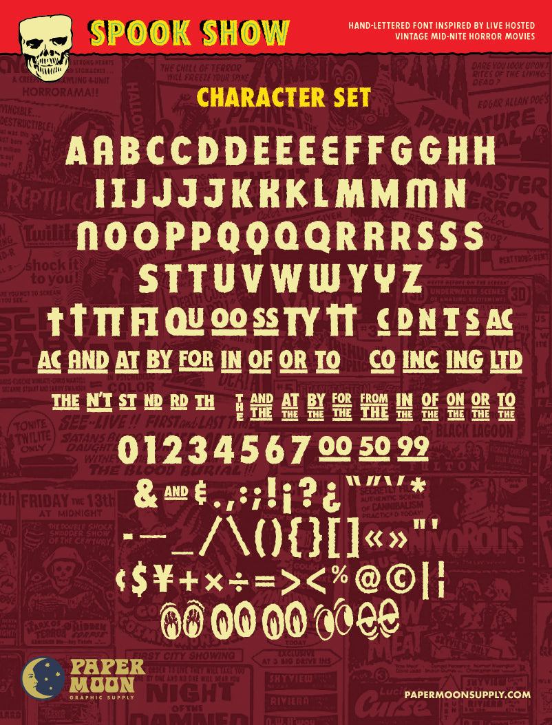 Spook Show Font & Art Bundle – Paper Moon Supply